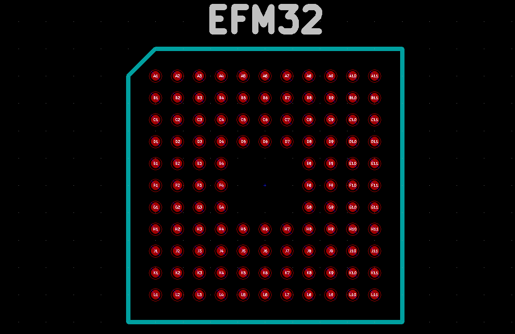 EFM32 microcontroller 3D models for KiCad