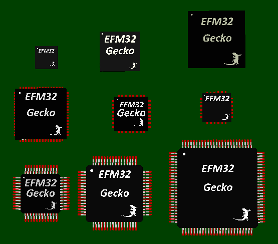 EFM32 microcontroller 3D models for KiCad