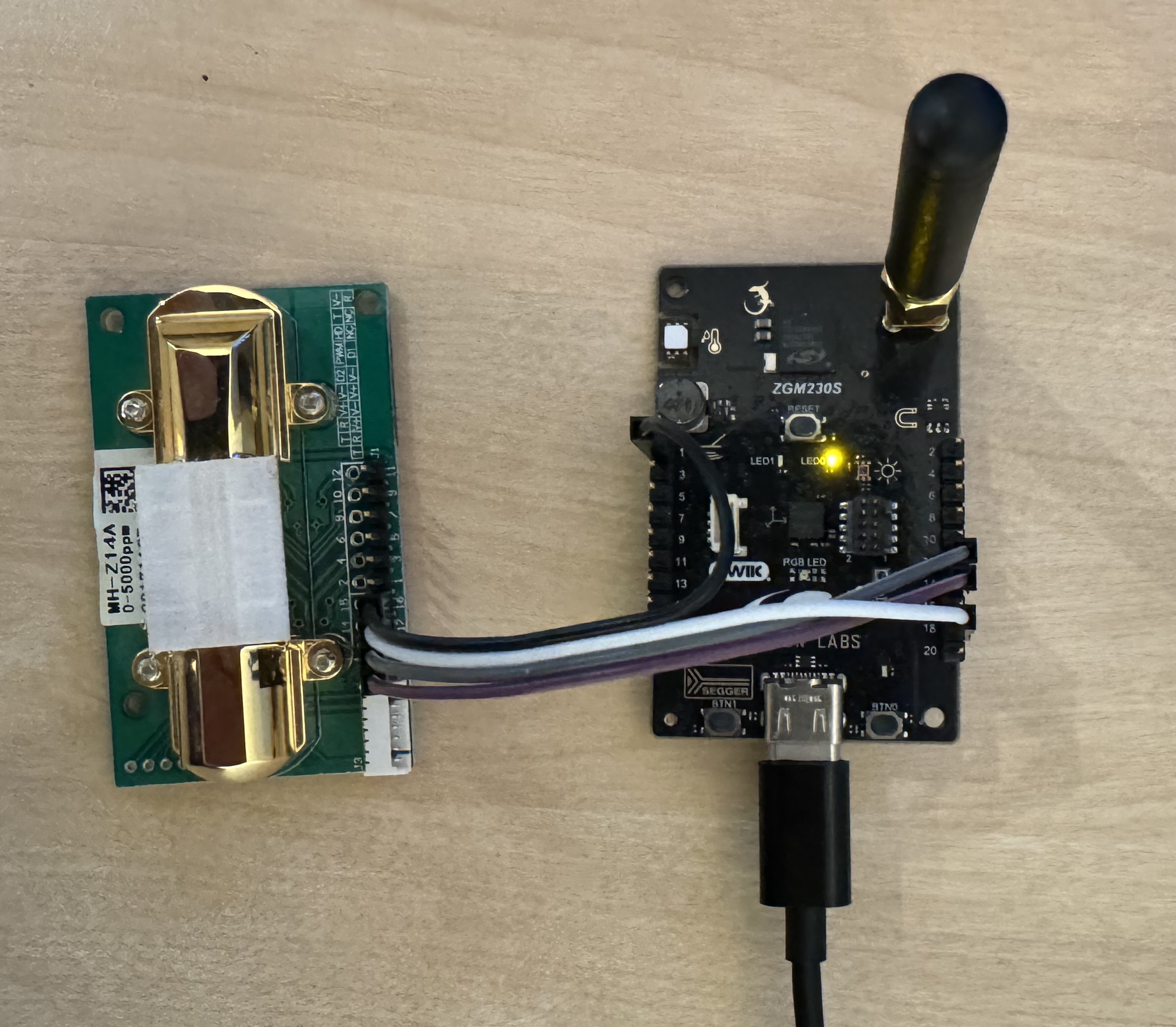 Create a Z-Wave CO2 sensor based on the Z-Wave 800 Series Development Kit