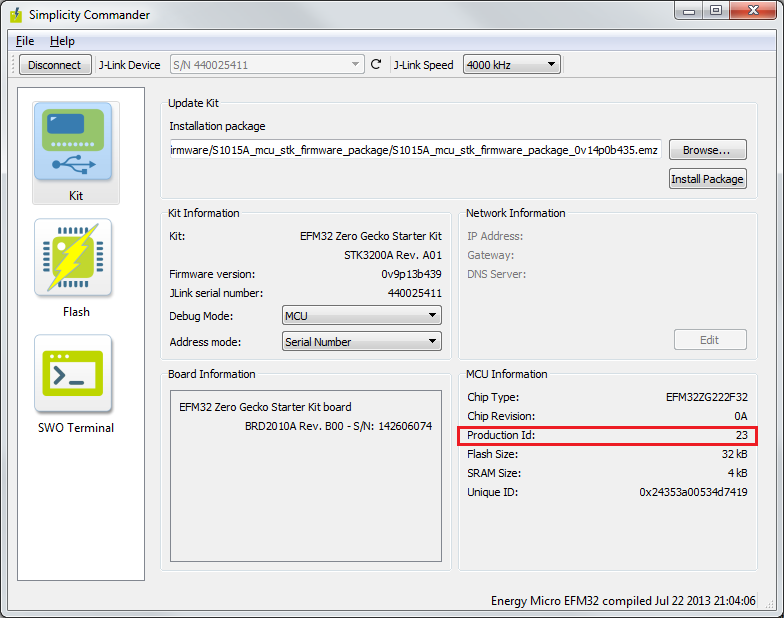 EFM32产品 ID (PROD_REV)