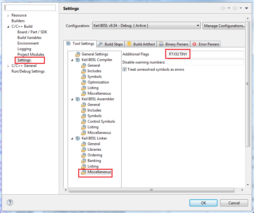 Using EFM8 with Keil RTX51 TINY in Simplicity Studio
