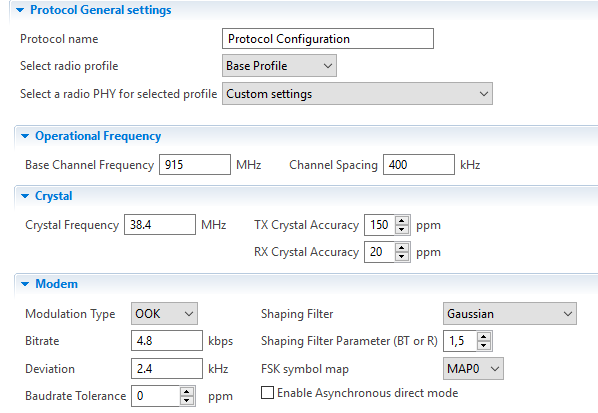 Setting up OOK modulation in RAIL using EFR32