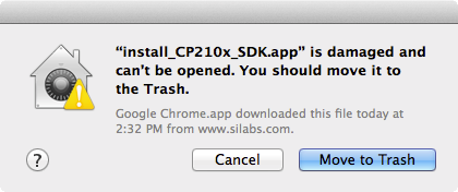 Mac OS X error: is damaged and can't be opened. You should move it t