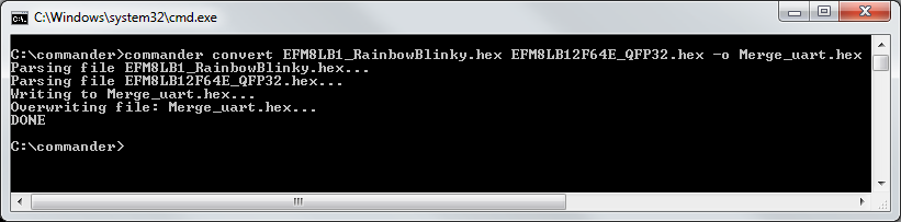 Combining or Merging Two Hex Image Files with Simplicity Commander