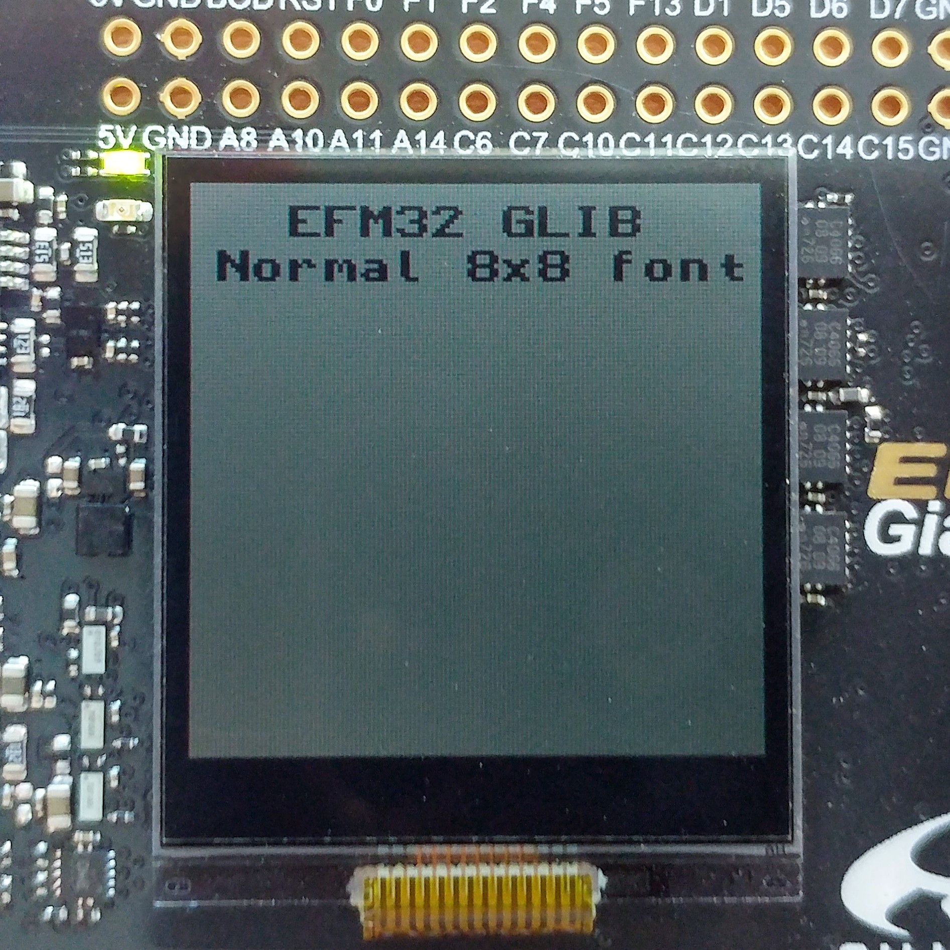 Displaying on the LCD screen using glib