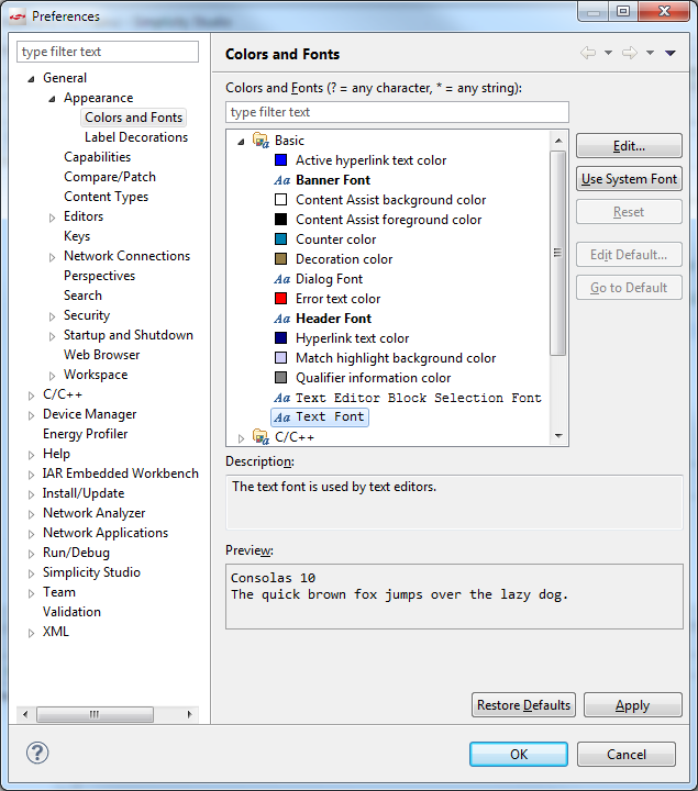 Changing editor font and size in Studio