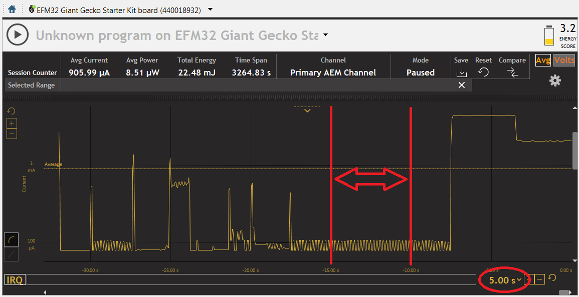 Low sample rate in saved Energy Profiler sessions