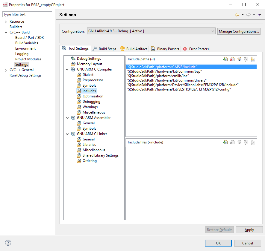 Missing Header Files 