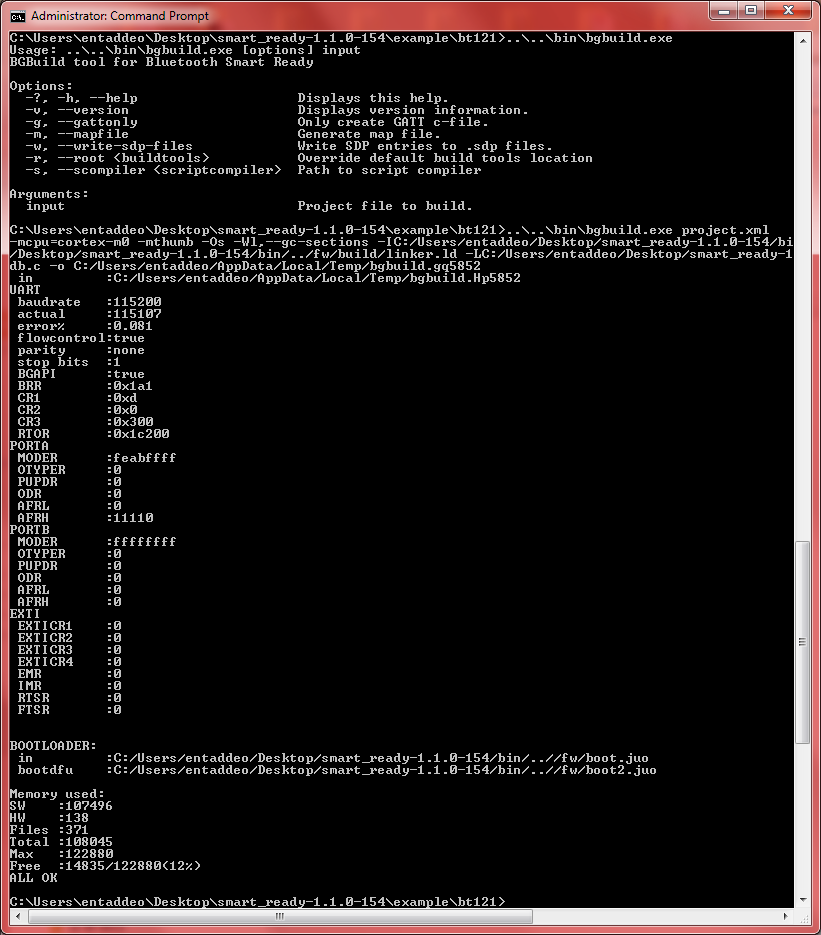 Programming the BT121