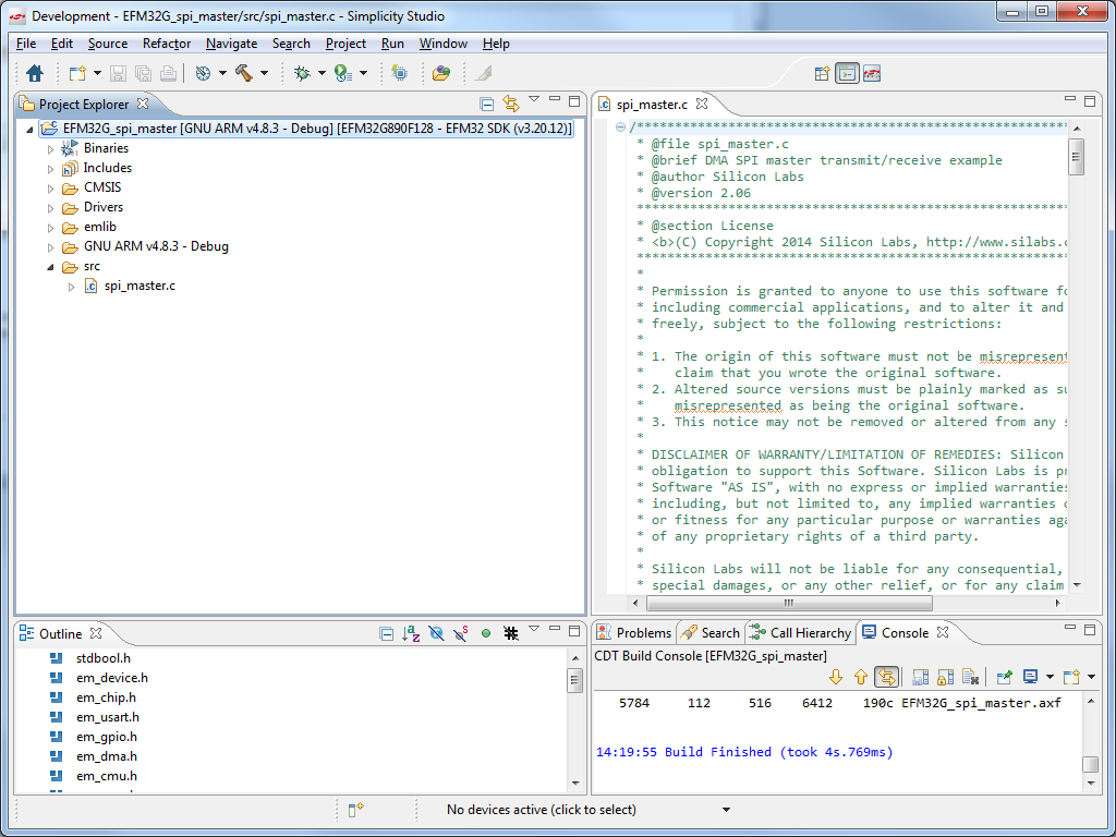 Porting an EFM32 project to another part