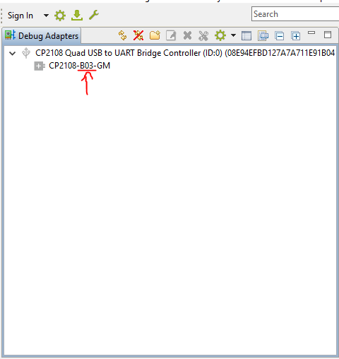 How to determine CP2108 revision (B01, B02 or B03)