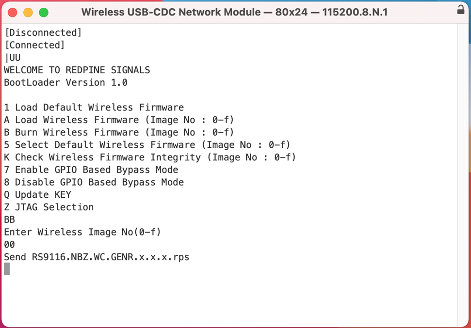 Firmware update in RS9116W - Silicon Labs