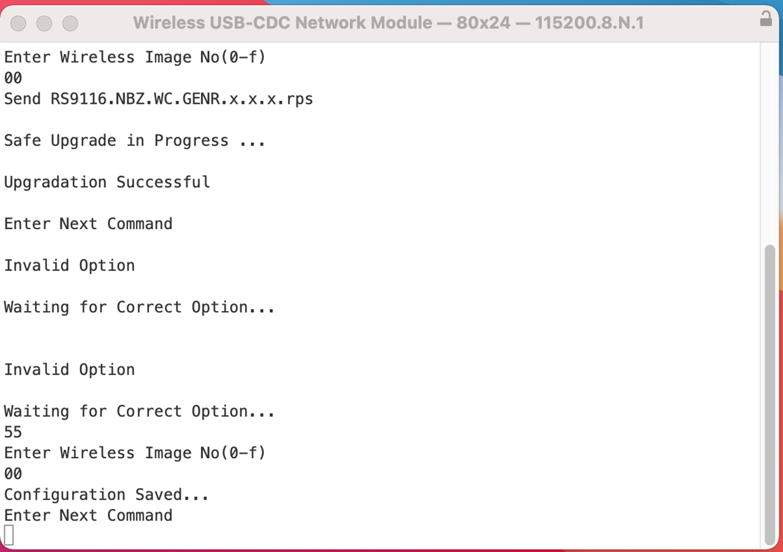 Firmware update in RS9116W - Silicon Labs