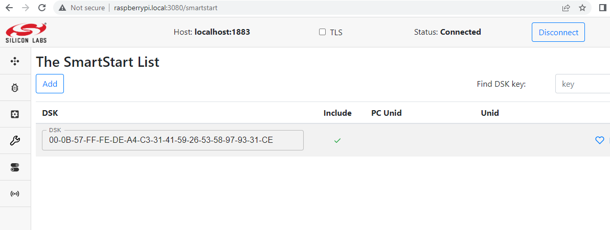 Using Zigbee with Unify - Adding a device