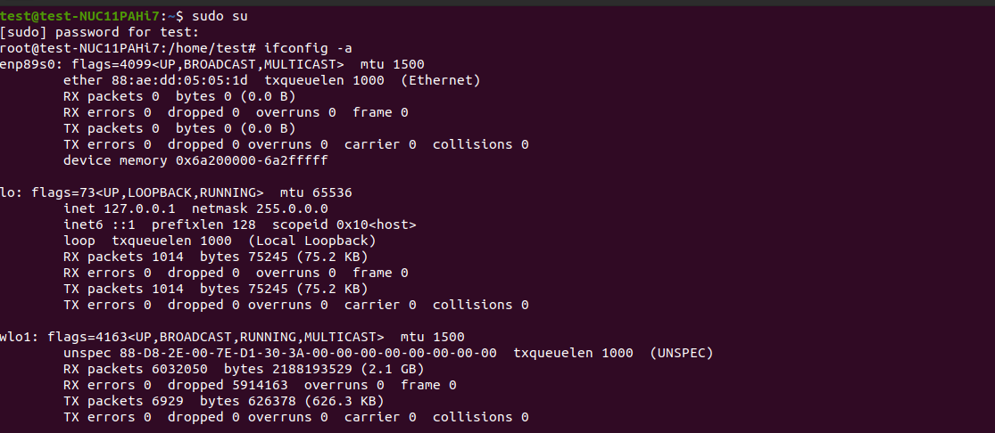 802.11ax Wireless Sniffer Bring up using NUC