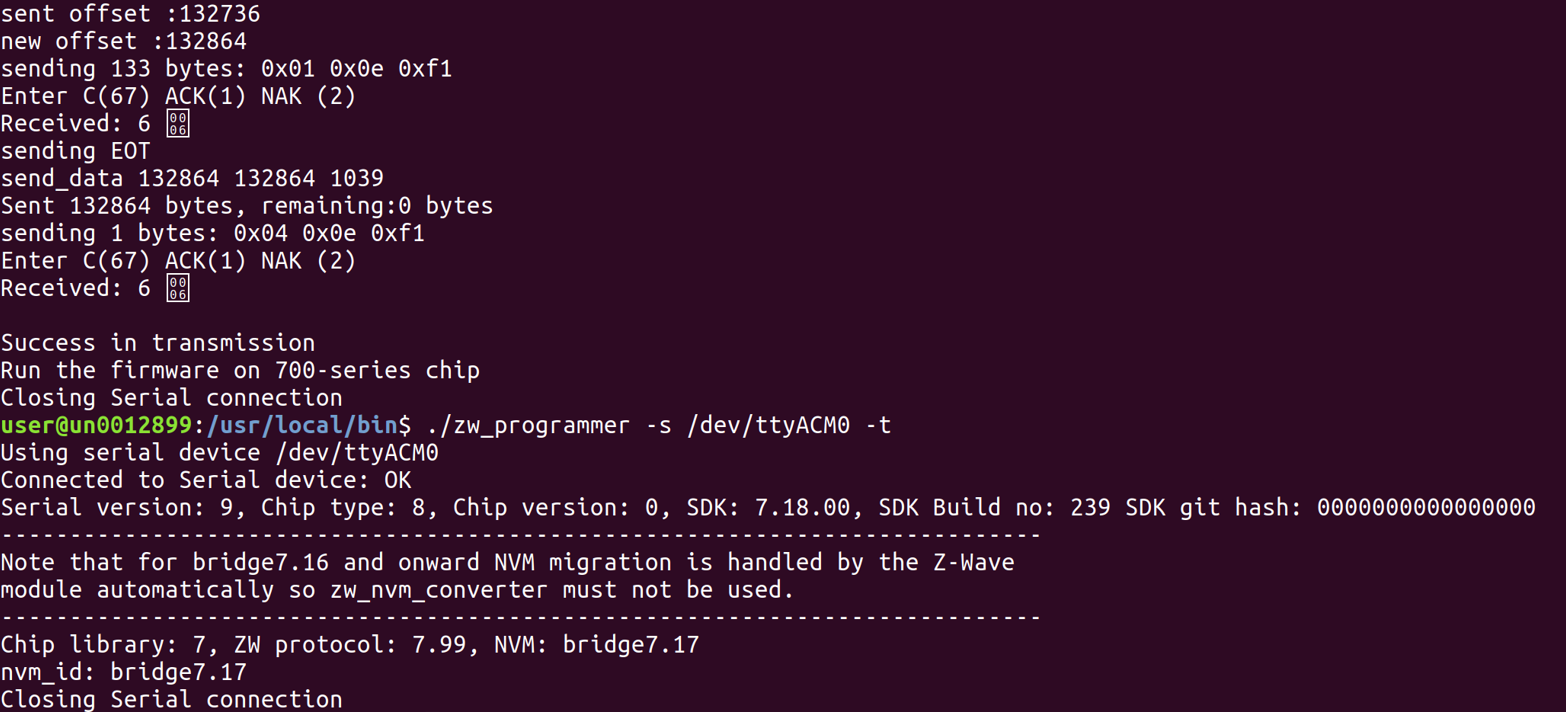 Z-Wave 700/800: OTW of Controller - Silicon Labs
