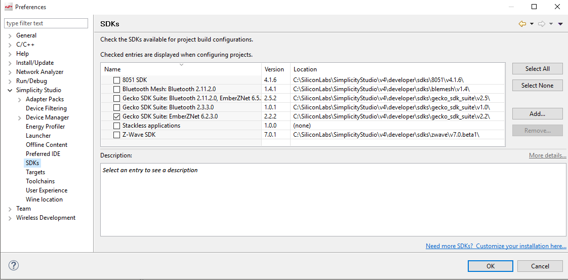 Gecko SDK Suite Toolchain Support