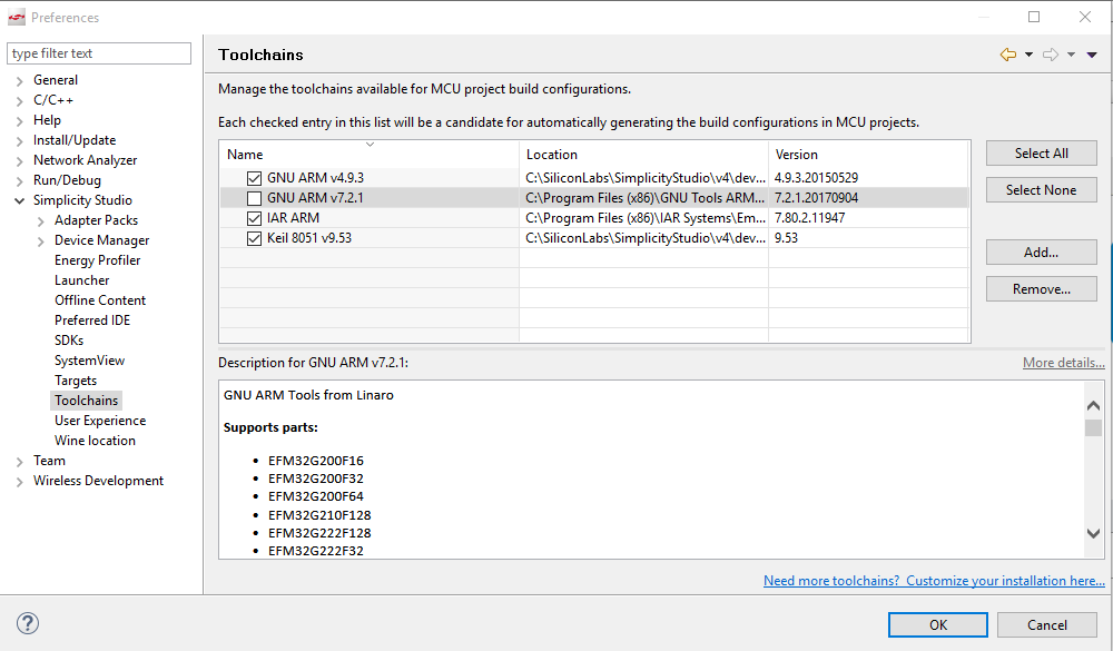 Gecko Sdk Suite Toolchain Support