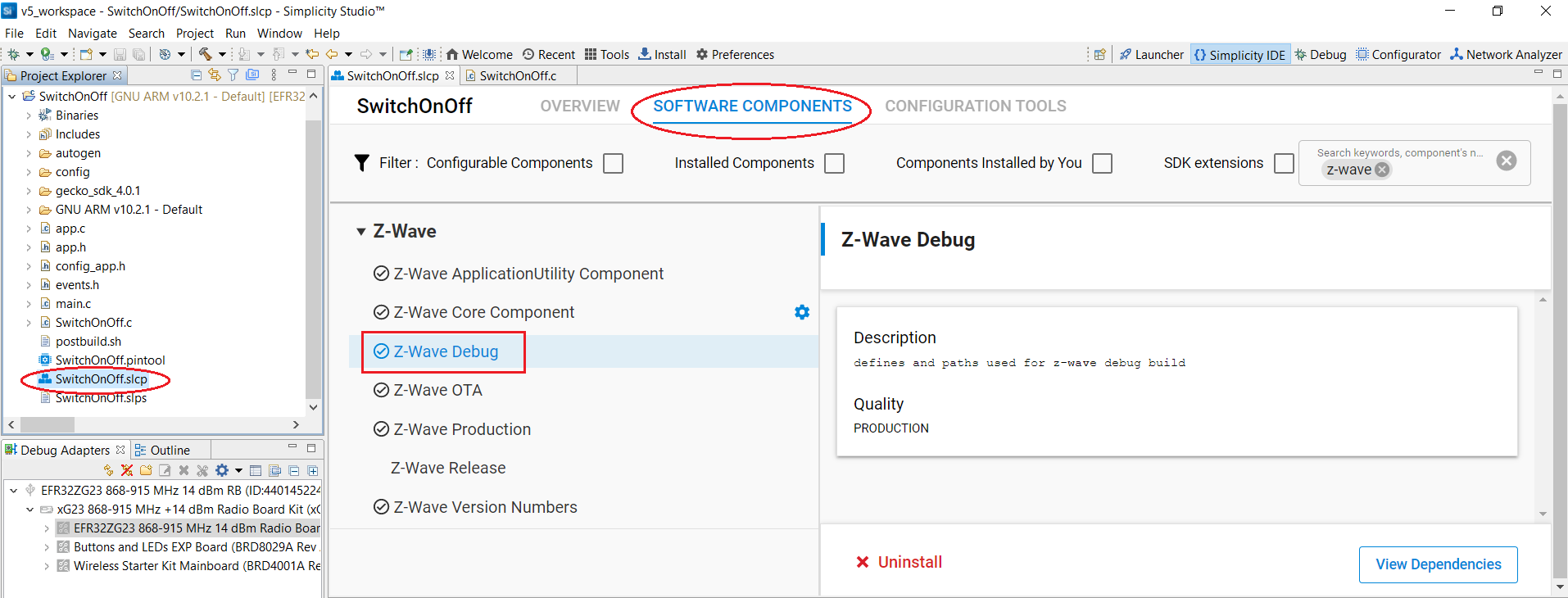 How To Enable Serial Debug Prints For Configurator Based Z Wave Project