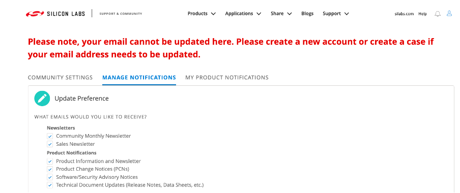 Get notified when a document changes - Silicon Labs