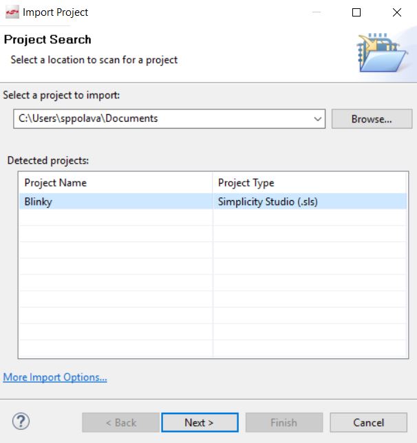 Exporting/Importing a project in Simplicity studio v4 and Simplicity ...
