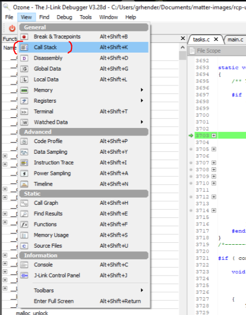 Using Ozone Debugger on RCP