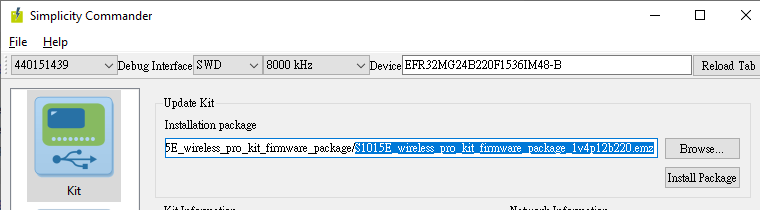 WSTK BRD4001A J-LINK error!