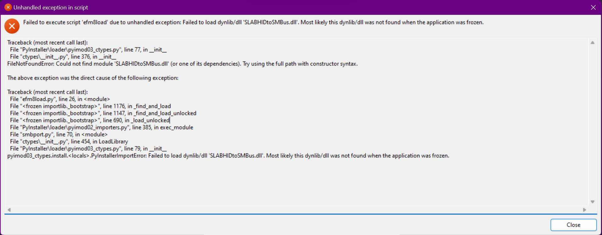 I2C bootloader testing